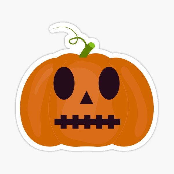 "Scary Evil Halloween Pumpkin Funny Pumpkin Head" Sticker for Sale by ...