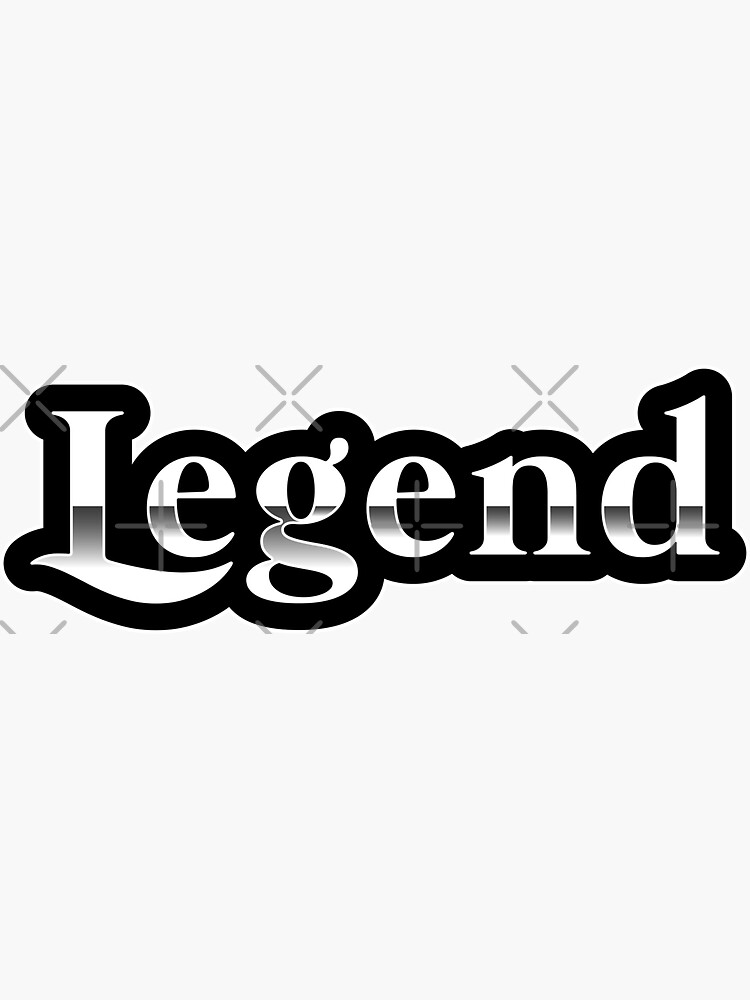 "Legend logo" Sticker for Sale by shaheerazam047 | Redbubble