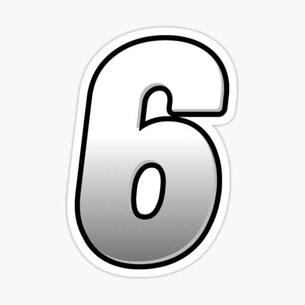 "Racing Number 6" Sticker for Sale by Denti Kanys ⭐⭐⭐⭐⭐ | Redbubble
