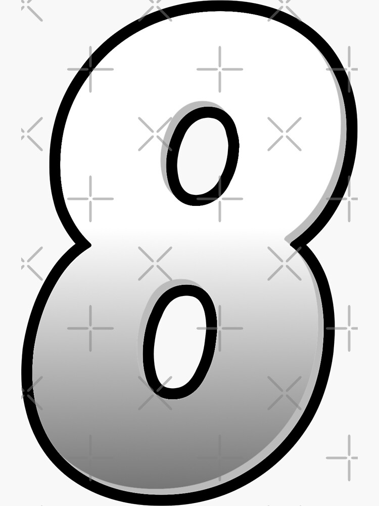 "Racing Number 8" Sticker for Sale by dennystee | Redbubble