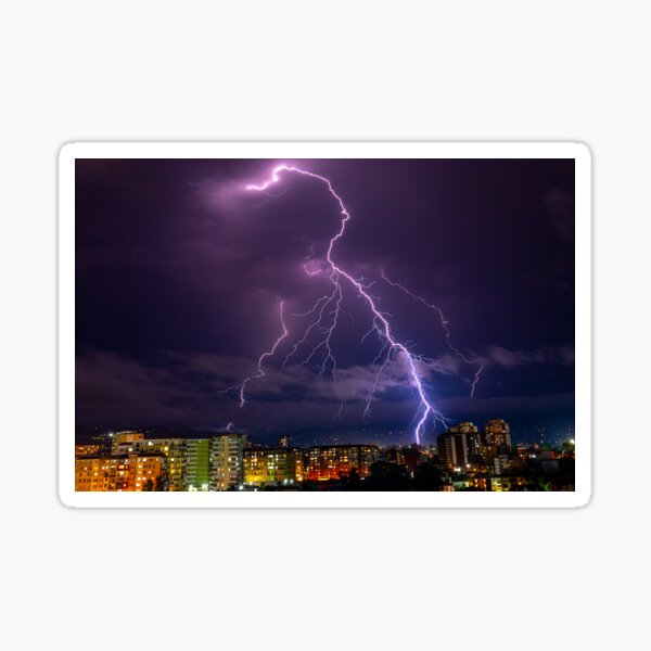 "Powerful lightning" Sticker for Sale by KGPhotoArt | Redbubble
