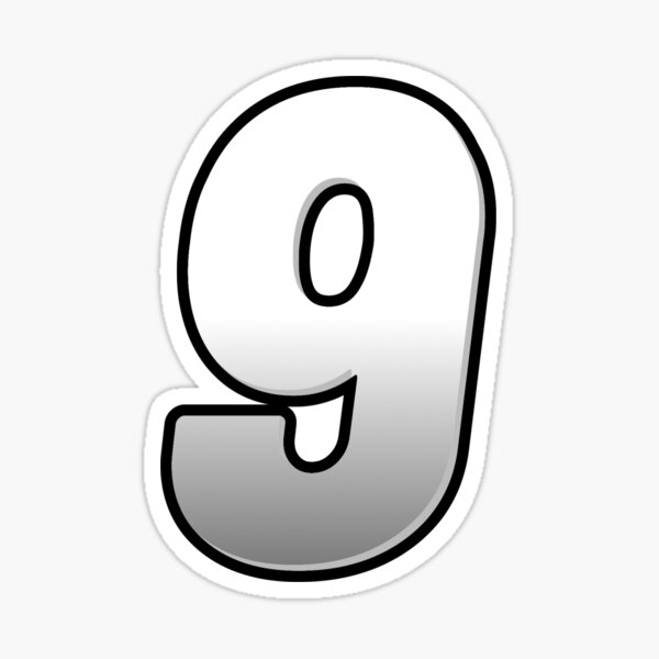 "Racing Number 9" Sticker for Sale by dennystee | Redbubble