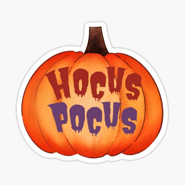 "Halloween hocus pocus " Sticker for Sale by foldedpapers | Redbubble