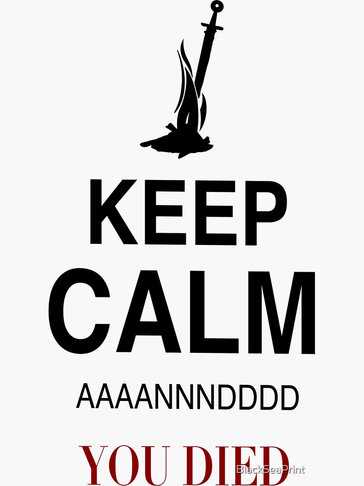 "You died meme" Sticker for Sale by BlackSeaPrint | Redbubble