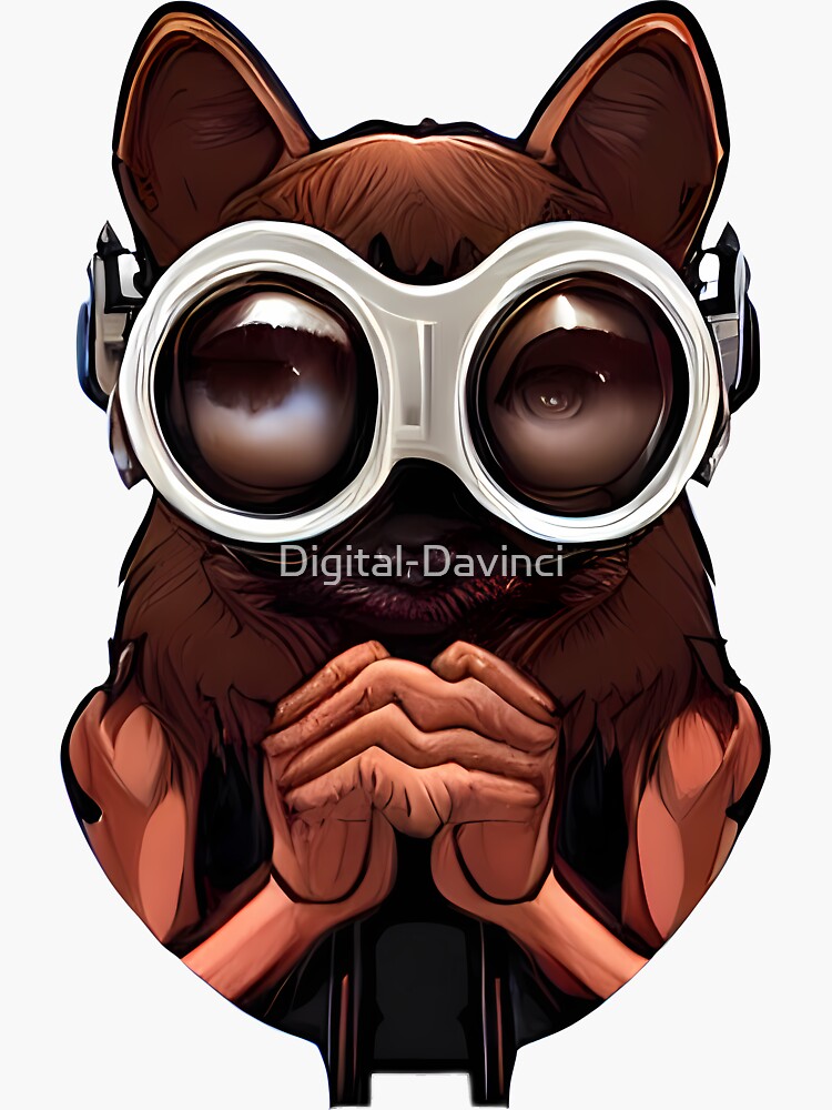 "Weird Tarsier Monkey wearing VR Headset" Sticker for Sale by Digital ...