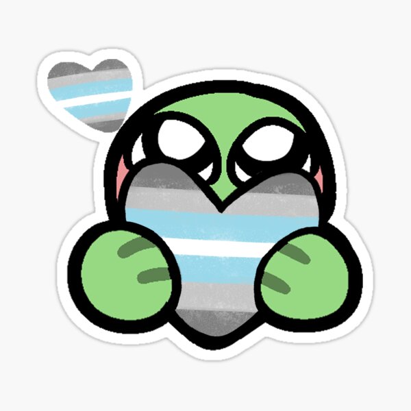 "Demiboy LGBTQ+ Frog" Sticker for Sale by daffodilcaptain | Redbubble