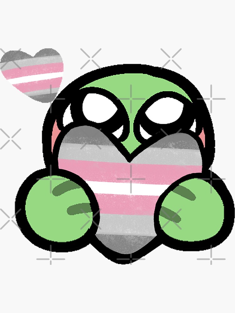 "Demigirl LGBTQ+ Frog" Sticker for Sale by daffodilcaptain | Redbubble