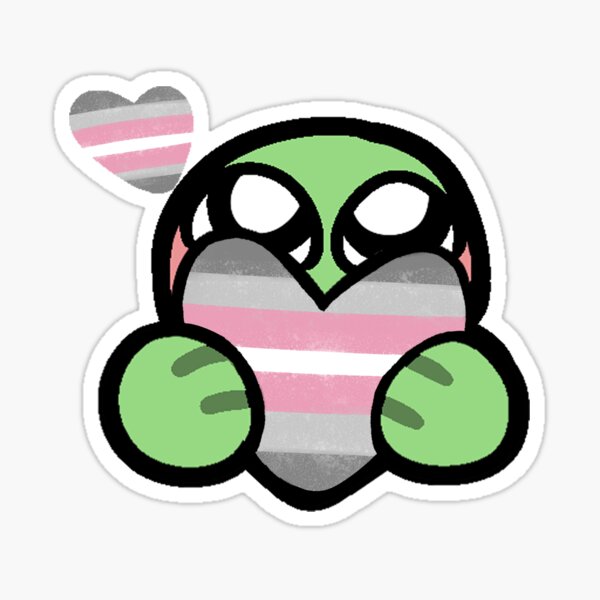 "Demigirl LGBTQ+ Frog" Sticker for Sale by daffodilcaptain | Redbubble
