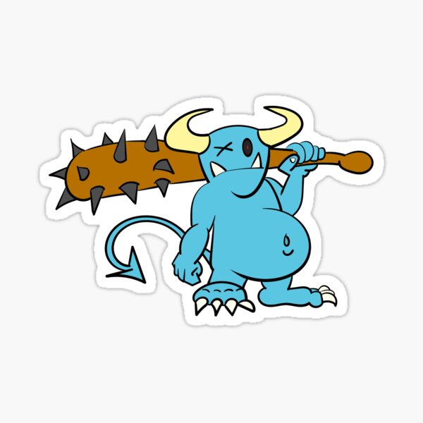 "Halloween Blue Monster" Sticker for Sale by starxlite | Redbubble