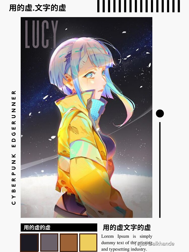 "Lucy cyberpunk edgerunner " Sticker for Sale by alexashibee121 | Redbubble