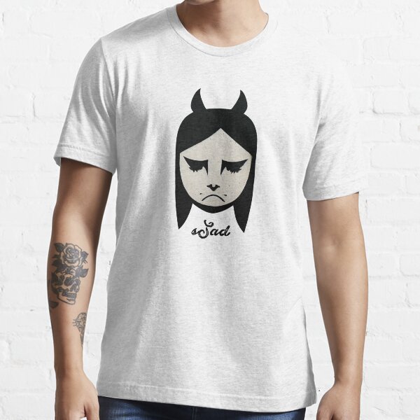 "Sad Devil Girl. Street Art Style Illustration" T-shirt for Sale by ...