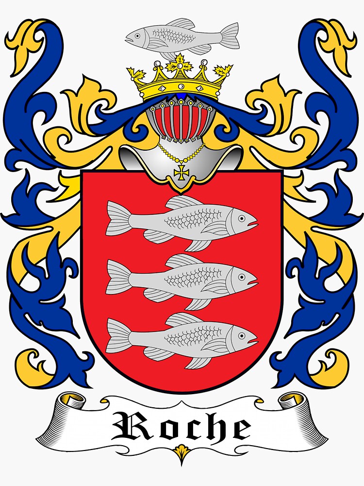 "ROCHE FAMILY CREST" Sticker for Sale by CathalDevlin | Redbubble