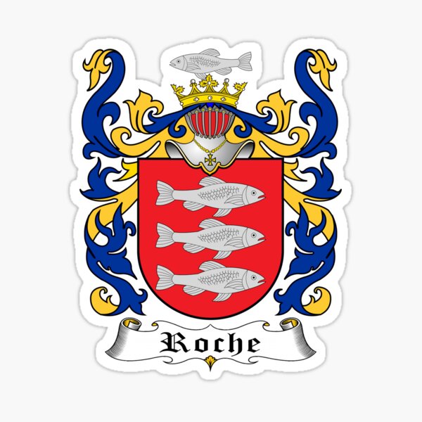 "ROCHE FAMILY CREST" Sticker for Sale by CathalDevlin | Redbubble