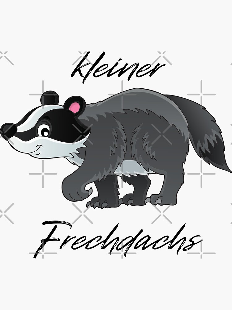"A little cheeky badger roams around" Sticker for Sale by Silva-Sol ...