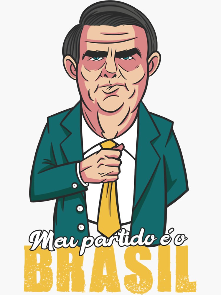 "Bolsonaro 2022 Presidente do Brasil Cartoon " Sticker for Sale by ...