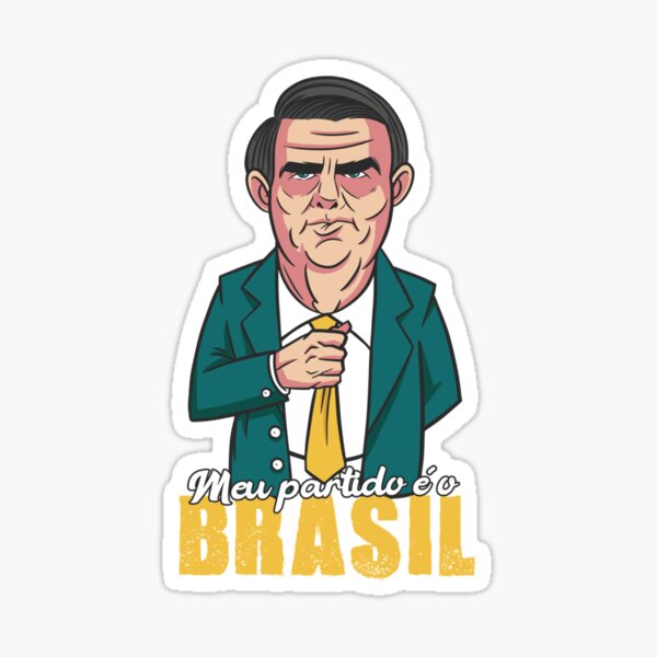 "Bolsonaro 2022 Presidente do Brasil Cartoon " Sticker for Sale by ...