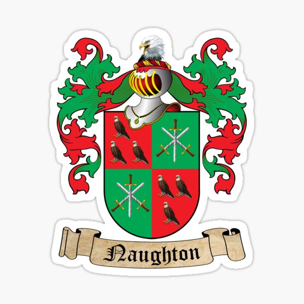 "NAUGHTON FAMILY CREST" Sticker for Sale by CathalDevlin | Redbubble