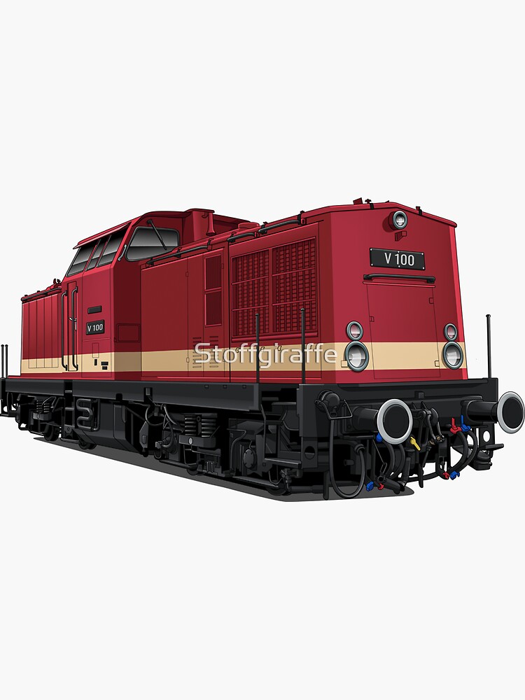 "Diesel locomotive V100/ V110" Sticker for Sale by Stoffgiraffe | Redbubble