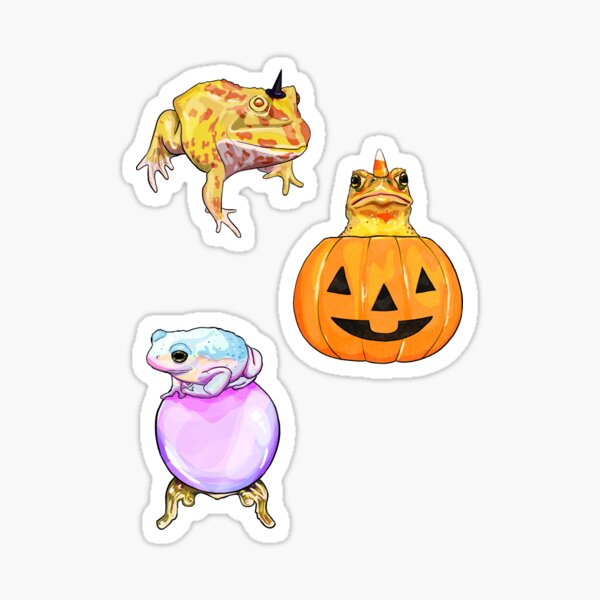 "Spooky frog sticker pack" Sticker for Sale by moodleoodle-art | Redbubble