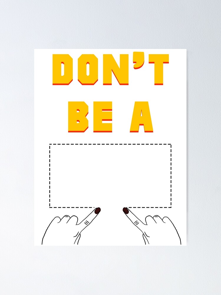"Don't Be A Square." Poster by esmeopp | Redbubble