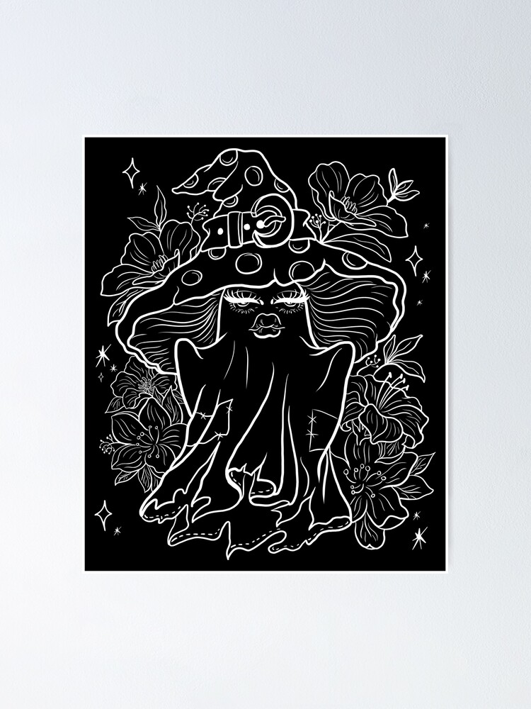 "Magic ghost line art, black and white ghost" Poster for Sale by Nagn ...