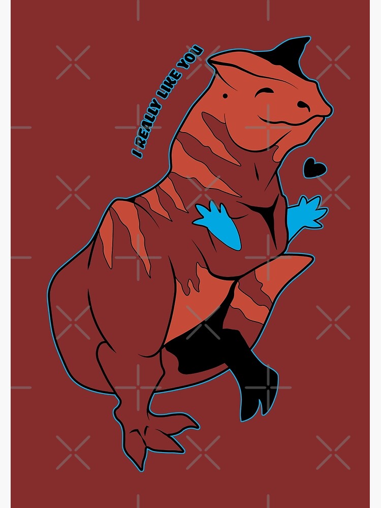 "I Really Like You Carnotaurus | Cute Kawaii Dinosaur Fossil ...