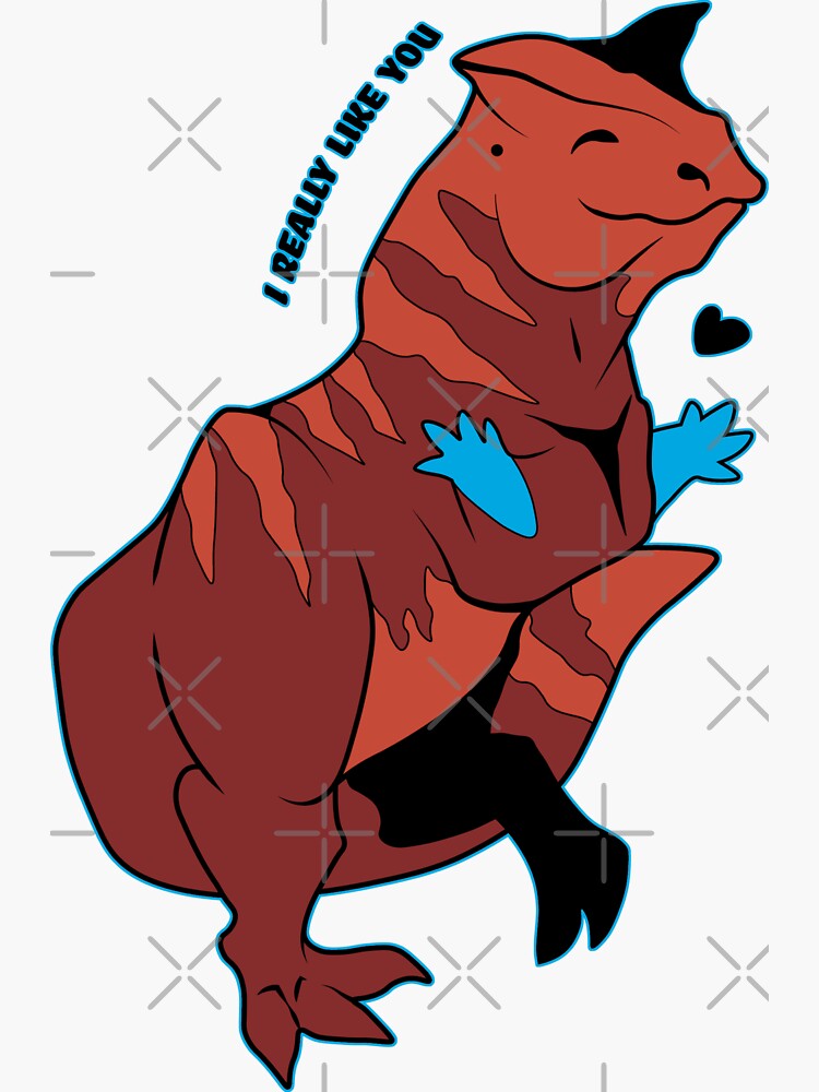 "I Really Like You Carnotaurus | Cute Kawaii Dinosaur Fossil ...