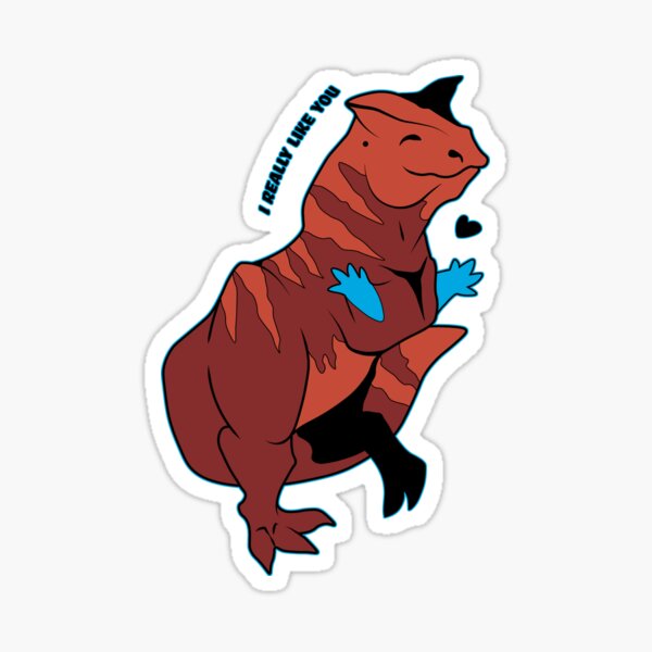 "I Really Like You Carnotaurus | Cute Kawaii Dinosaur Fossil ...
