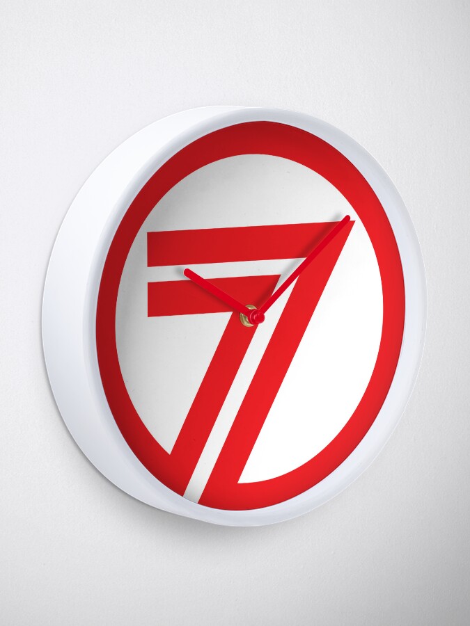 "Channel 7 retro logo" Clock for Sale by crossesdesign | Redbubble