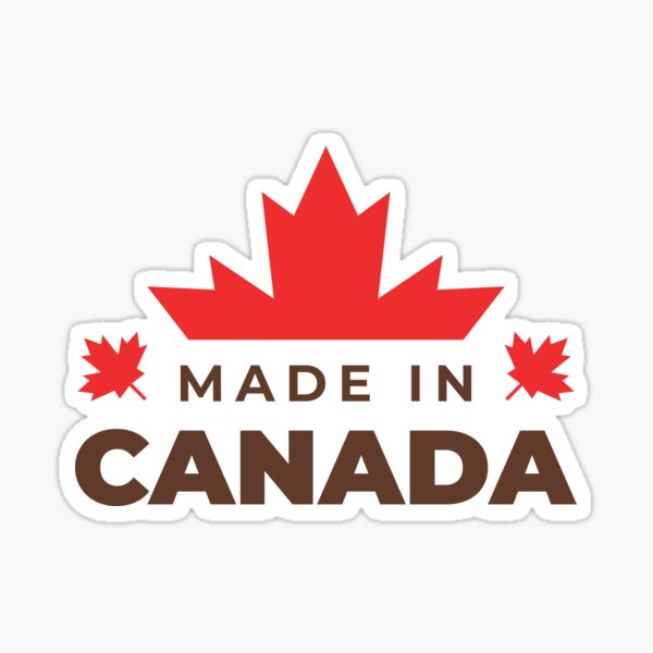 "Products Made In Canada" Sticker for Sale by Rachidlharime | Redbubble