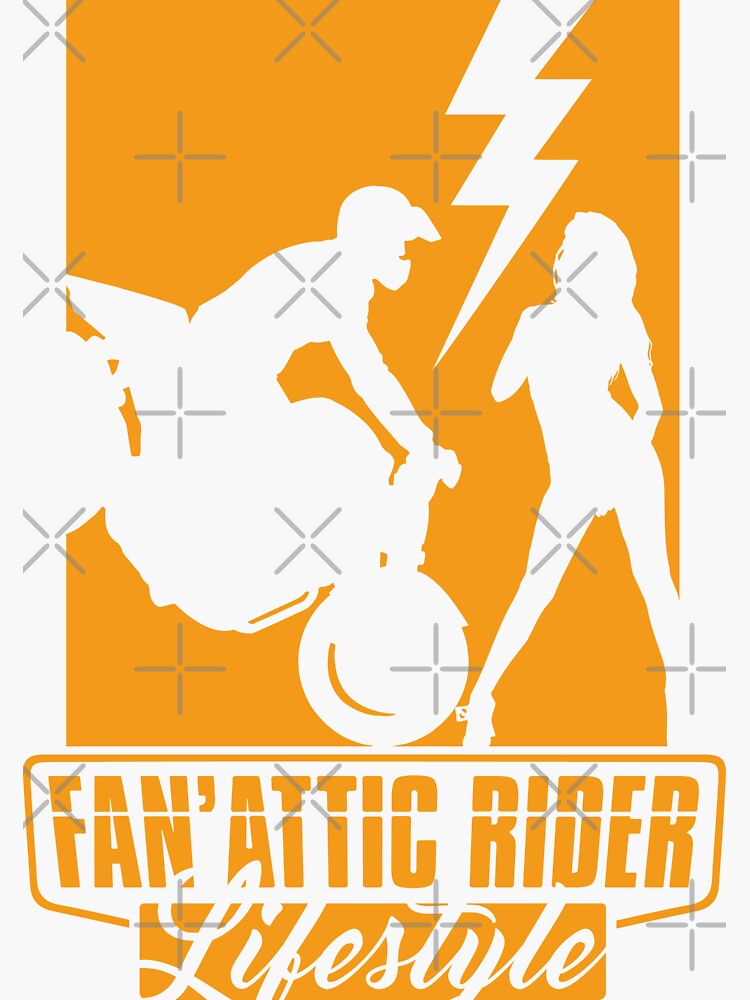 "stunt warning" Sticker for Sale by Fan-Attic-Rider | Redbubble