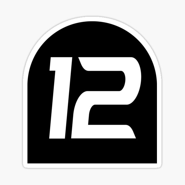 "Number 12" Sticker for Sale by NumbersFort | Redbubble