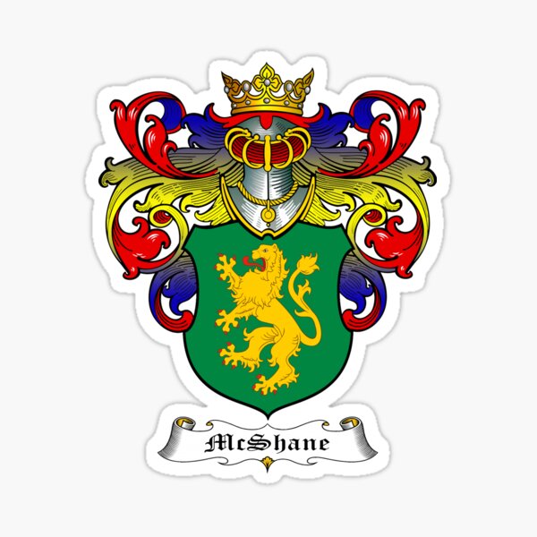 "McSHANE FAMILY CREST" Sticker for Sale by CathalDevlin | Redbubble