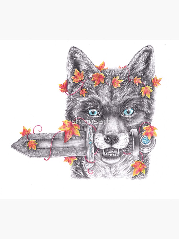 "Forest Prince | Fantasy Autumn Celtic Fox with Dagger" Sticker for ...