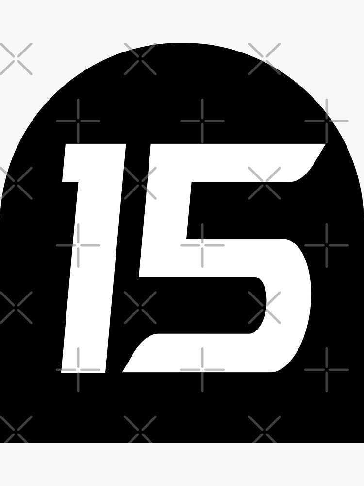 "Number 15" Sticker for Sale by NumbersFort | Redbubble