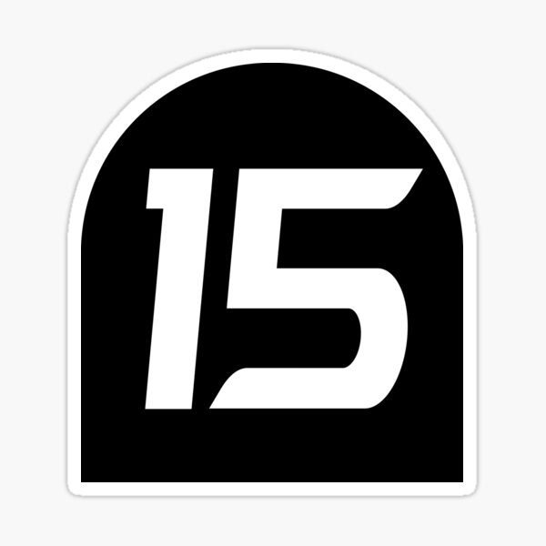"Number 15" Sticker for Sale by NumbersFort | Redbubble