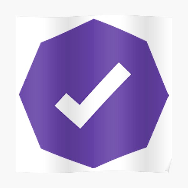 "Verified Twitch Partner" Poster for Sale by CassieStudios | Redbubble