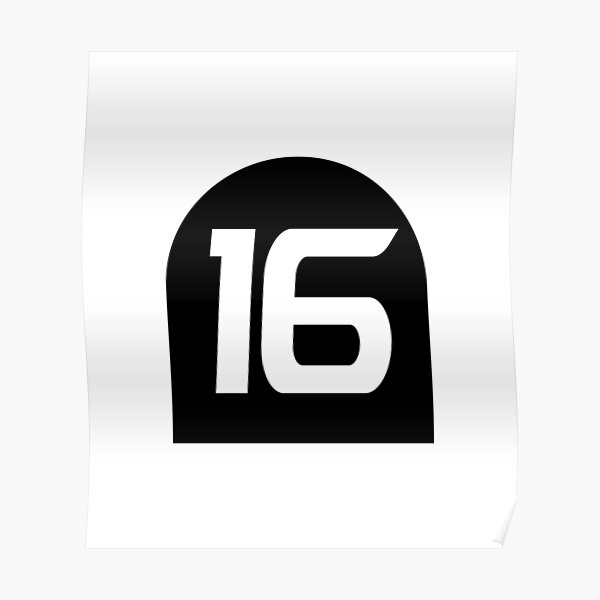 "Number 16" Poster for Sale by NumbersFort | Redbubble