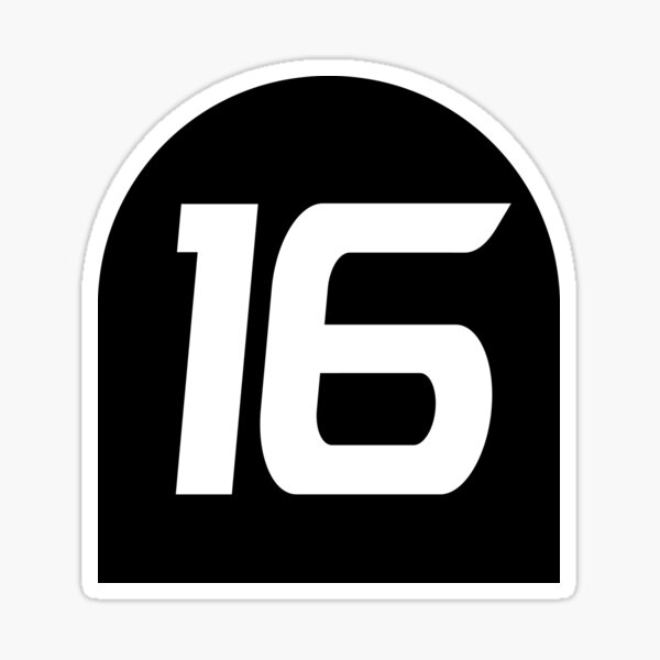 "Number 16" Sticker for Sale by NumbersFort | Redbubble