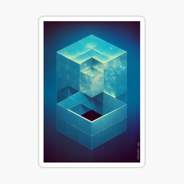 "12th Dimension - Realm Q2V2 - Abstract Design" Sticker for Sale by ...