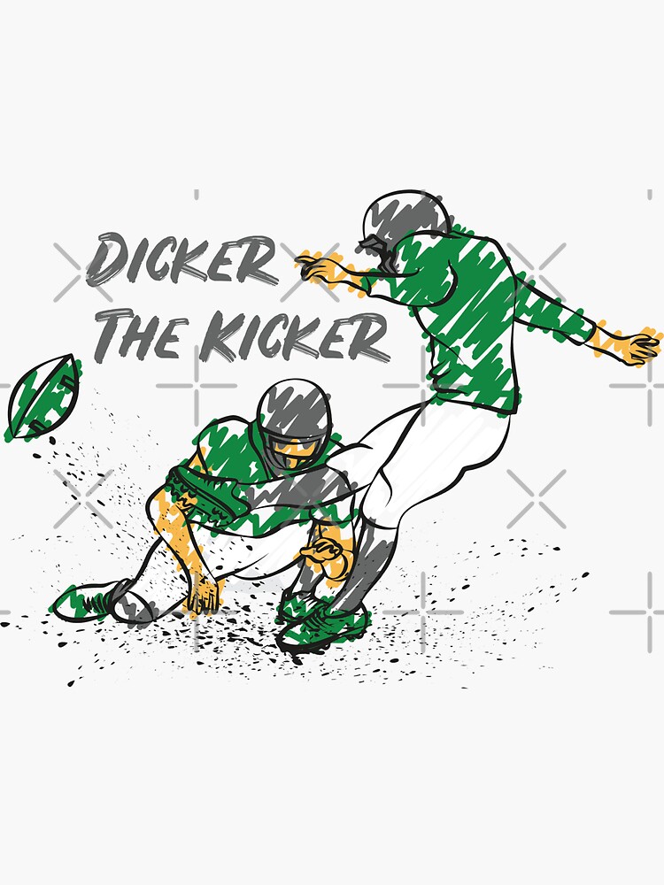 "Dicker the Kicker" Sticker for Sale by South Street Threads | Redbubble