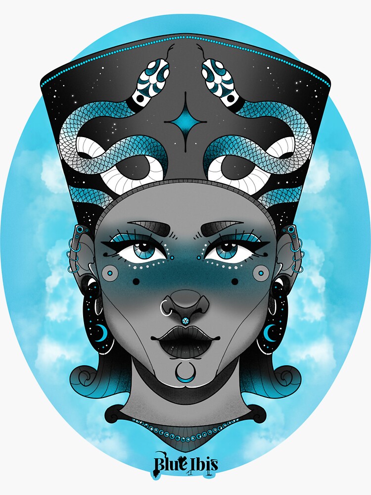 "Egyptian Serpent Queen" Sticker for Sale by BlueIbis | Redbubble