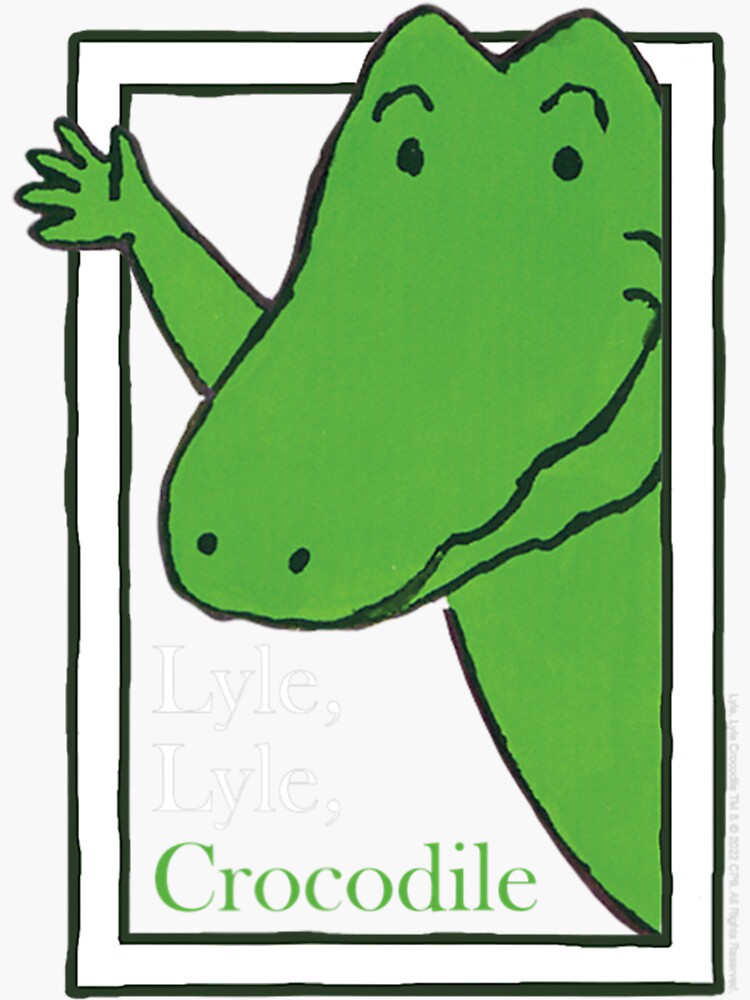"Lyle, Lyle, Crocodile Waving Croc Illustration" Sticker for Sale by ...