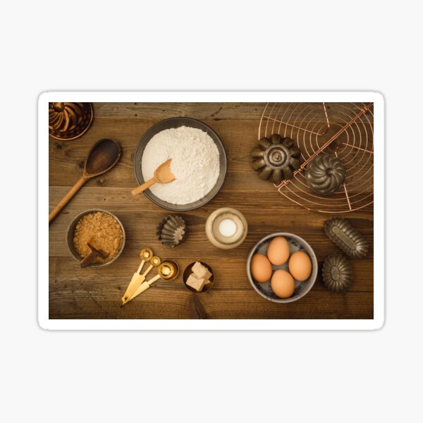 "Basic baking ingredients" Sticker for Sale by ECoelfen | Redbubble