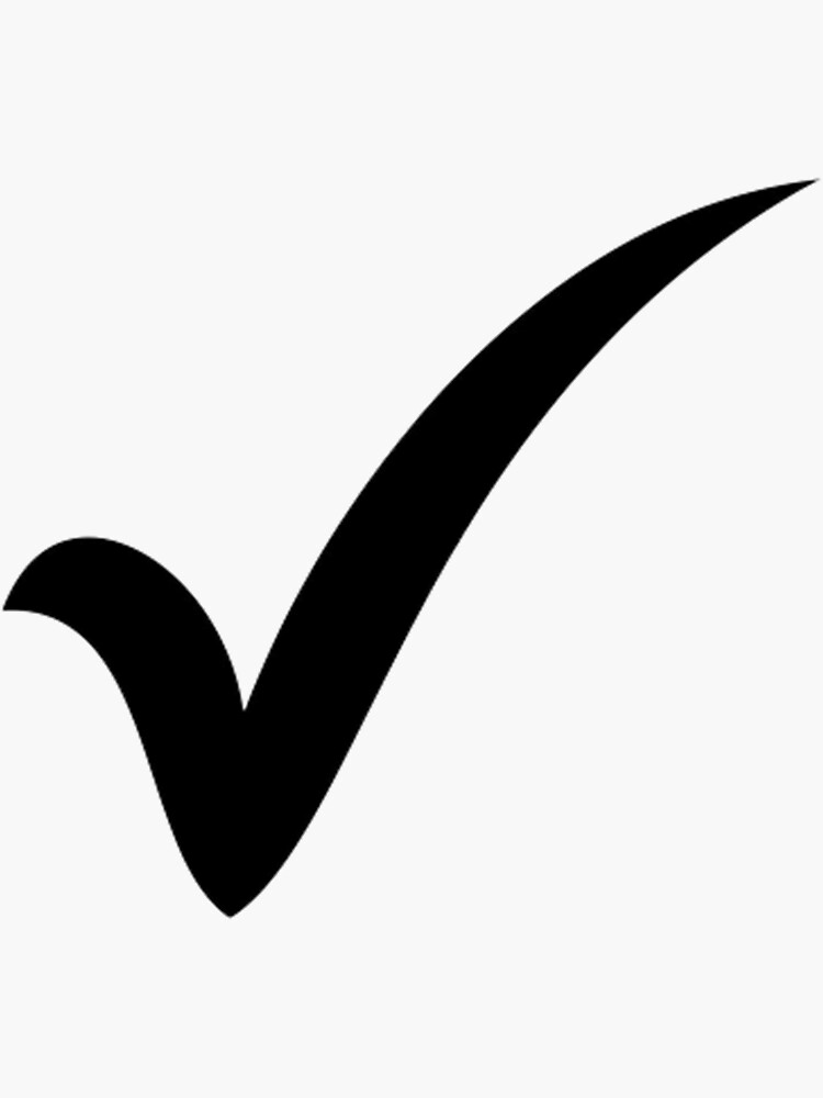 "Black check mark" Sticker for Sale by Nexy986 | Redbubble