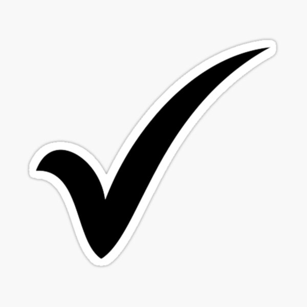 "Black check mark" Sticker for Sale by Nexy986 | Redbubble