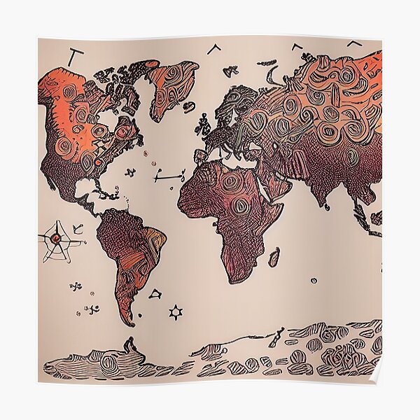 "Map of the surrealist world" Poster for Sale by artayki | Redbubble