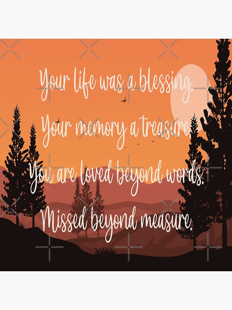 "Missed Beyond Measure Poem" Poster for Sale by handsoftime2020 | Redbubble