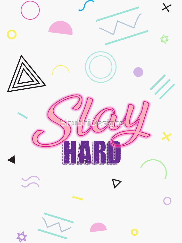 "Slay Hard- Motivation, Positive Attitude, Reminder, typography ...