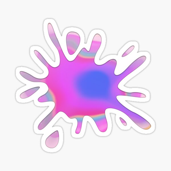 "Fuzzy Ooze Ink Splat" Sticker for Sale by galaxydaydreams | Redbubble